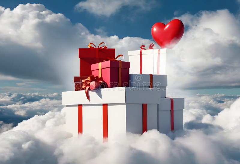 A Lot of Coloured Gift Boxes Stock Illustration - Illustration of paper ...