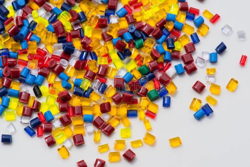 Lot of Coloured Polymer Granulates Stock Image - Image of masterbatch ...