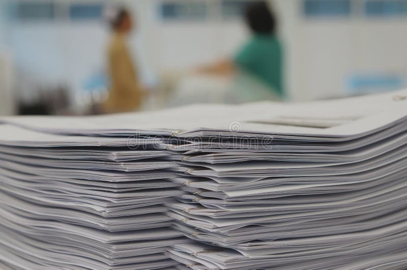 Lot of Copy Document at Office Stock Image - Image of report, group ...