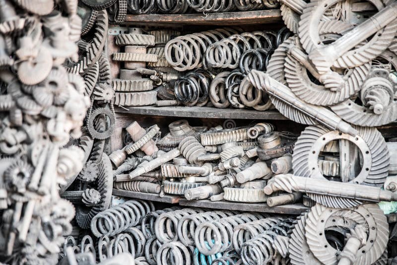 A Lot of Different Auto Spare Parts. Stock Photo - Image of metal ...