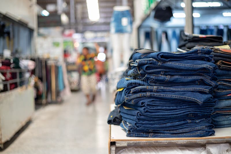 Lot of Different Blue Jeans Blue,Stack of Blue Jean Stock Photo - Image ...