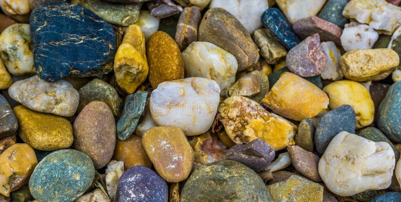 Different Colored Pebble Stones Macro Close Up Background Texture Stock ...