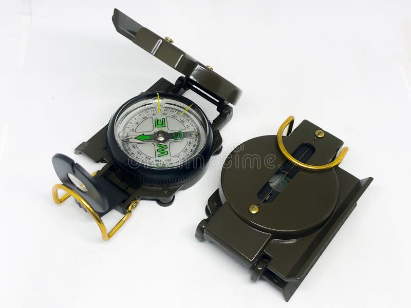 Compass Assortment and White Background Stock Photo - Image of isolated ...