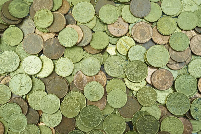 Lot of Different Euro Coins Stock Image - Image of euro, isolated ...