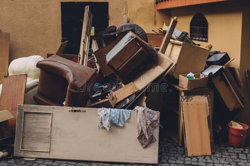 A Lot of Different Garbage - Waste on the Street Stock Image - Image of ...