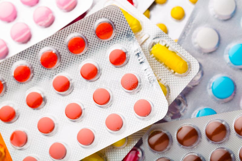 Lot of Different Pills Close-up View Stock Photo - Image of healthcare ...
