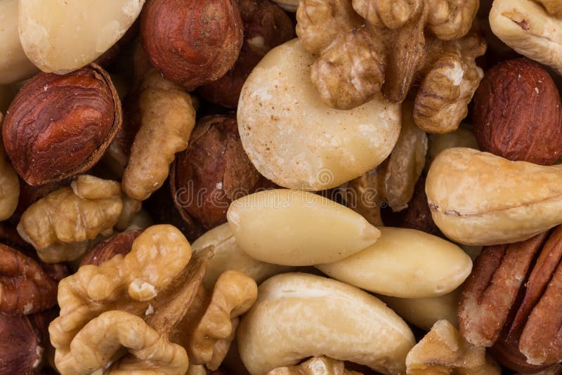 Lot of Different Types of Nuts Stock Image - Image of diet, combination ...