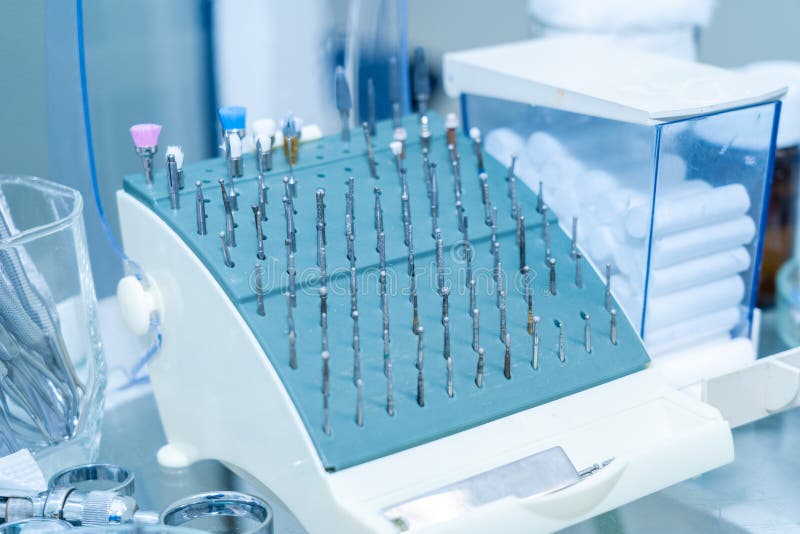 A Lot of Different Types of Tips for Dental Tools Stock Image - Image ...