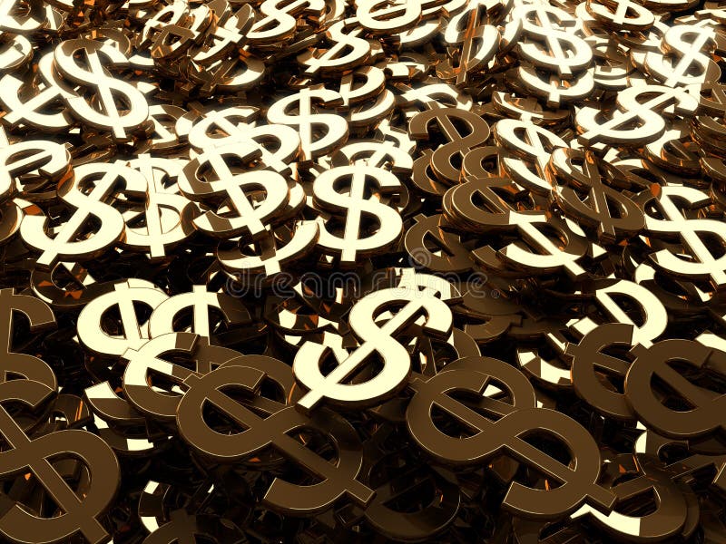 Currency Money Background Dollar Signs Finance Stock Illustration ...
