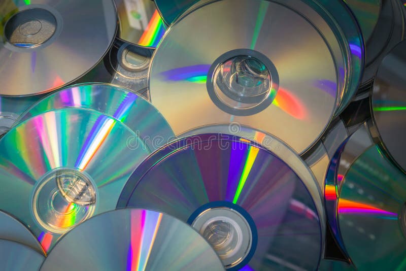 A Lot of DVDs with Different Colors Stock Image - Image of group ...