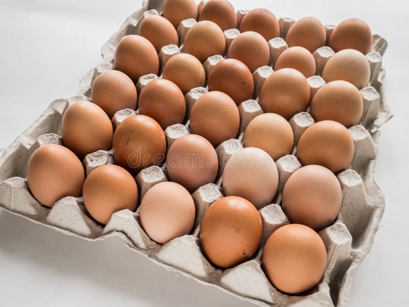 A Lot of Eggs in the Package. Stock Image - Image of series, light ...