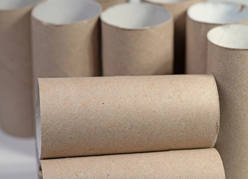 A Lot of Empty Cardboard Tubes from Toilet Paper Stock Photo - Image of ...