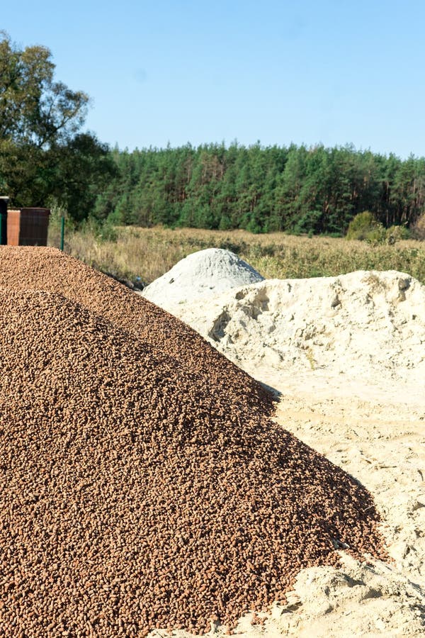 Expanded Clay Aggregate (Grow Rocks) Stock Photo - Image of heap ...