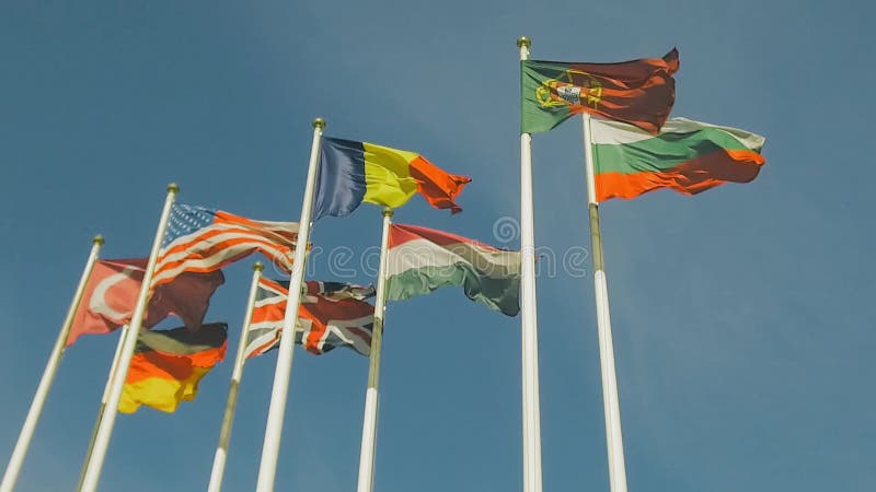 Flags of Different Countries of the World Stock Footage - Video of ...