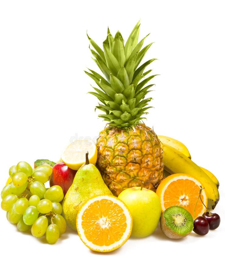 Lot of Fresh Fruits Isolated Stock Image - Image of grapes, life: 5846727