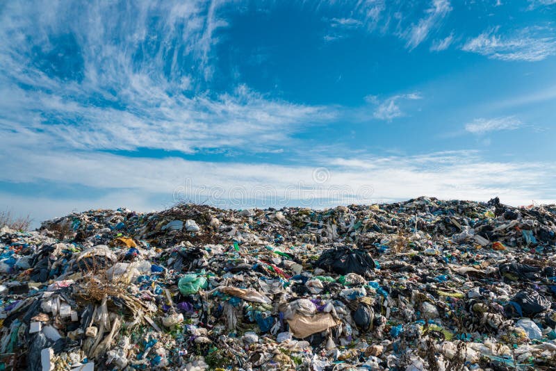 Pile of Domestic Garbage in Landfill. City Landfill. Land Pollution ...