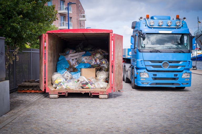 A Lot of Garbage is Transported in a Large Container Editorial Image ...