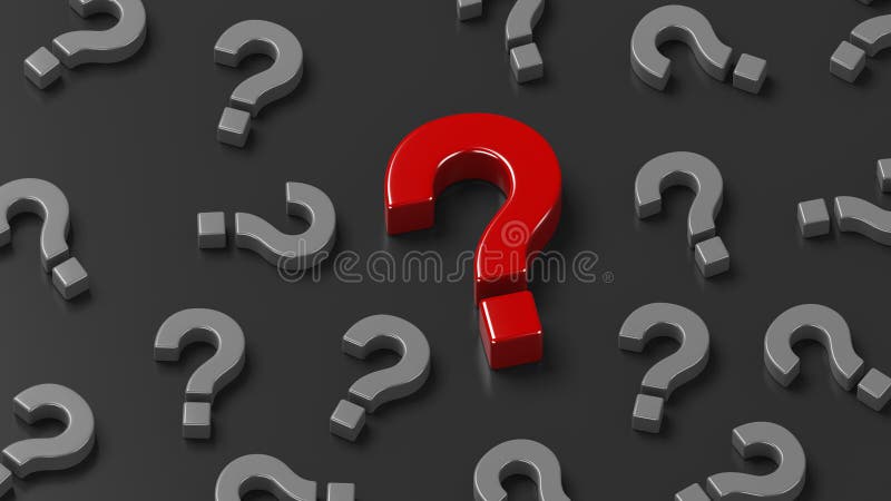 The Main Question Stands Out from the Small Ones. Stock Illustration ...