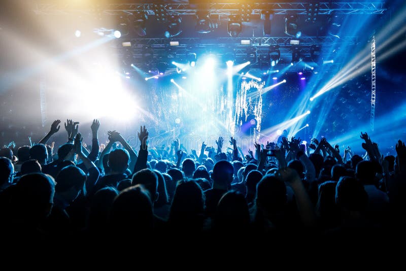 Concert blue lights stock image. Image of concert, folk - 55175807
