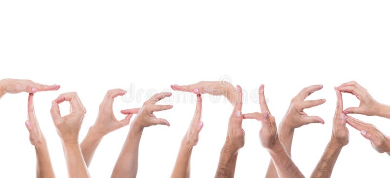 Lot of Hands Form the Word Together Stock Photo - Image of work, hands ...
