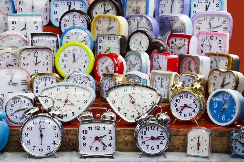It is a Lot of Hours of Alarm Clocks in Shop Stock Image - Image of ...