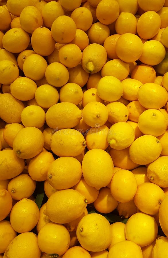 Lemon at market stock image. Image of sweet, color, nature - 111992449