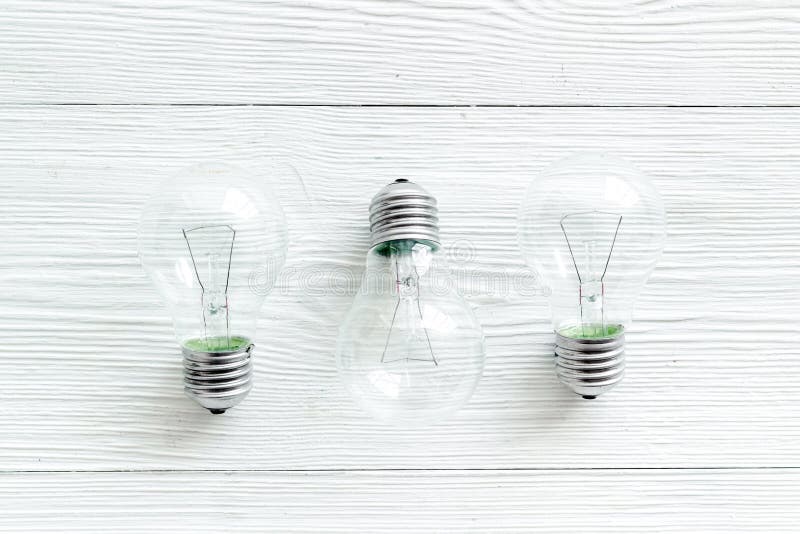 A Lot of Light Bulbs Top View. Renewable Eco Energy Concept Stock Photo ...