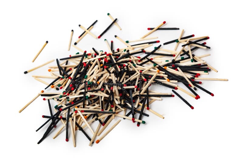 A Lot of Matches are Mixed, of Different Color Stock Photo - Image of ...