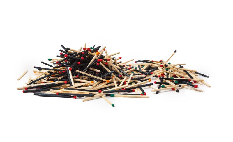 A Lot of Matches are Mixed, of Different Color Stock Image - Image of ...