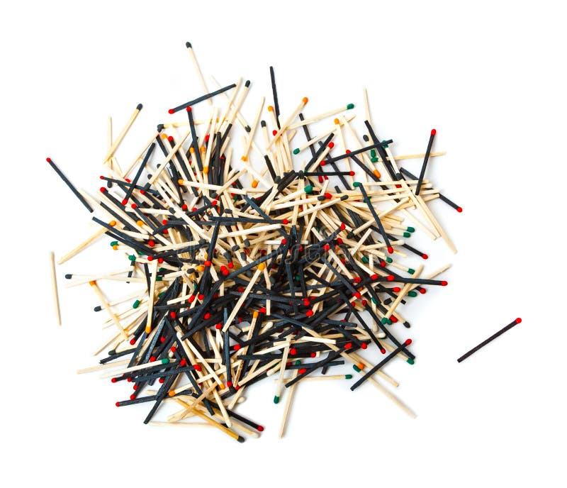 A Lot of Matches are Mixed, of Different Color Stock Image - Image of ...
