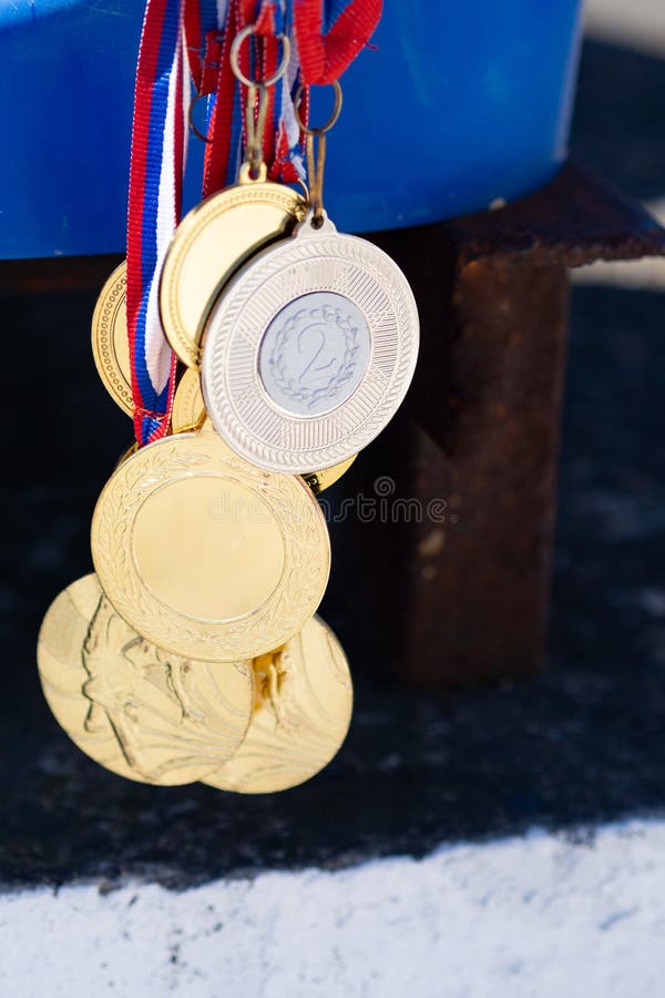A Lot of Medals Victory in the Competition. Stock Photo - Image of ...