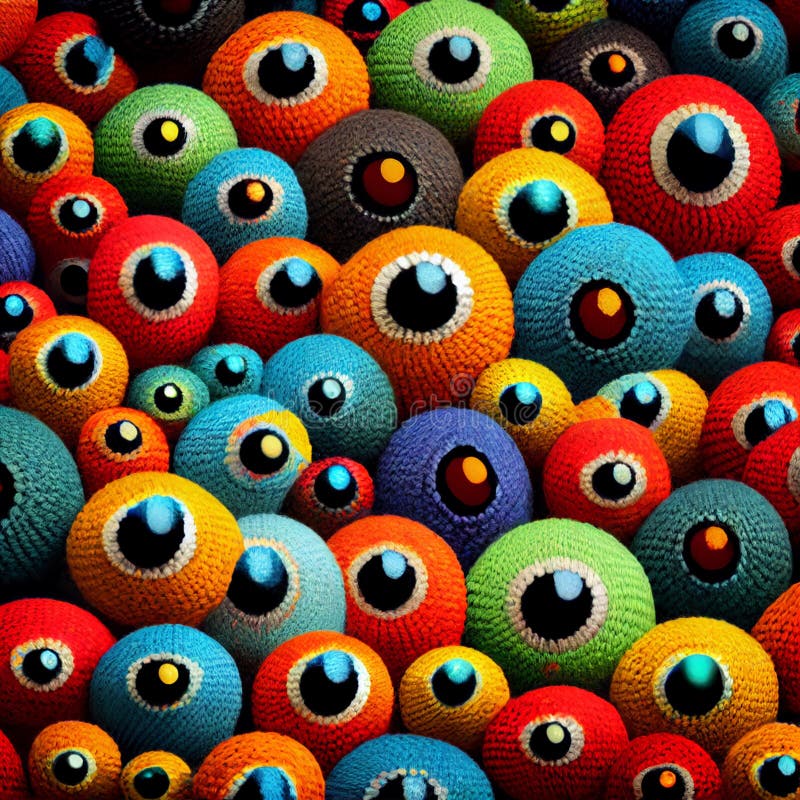 Seamless Pattern 3d Eyeballs Stock Illustrations – 17 Seamless Pattern ...