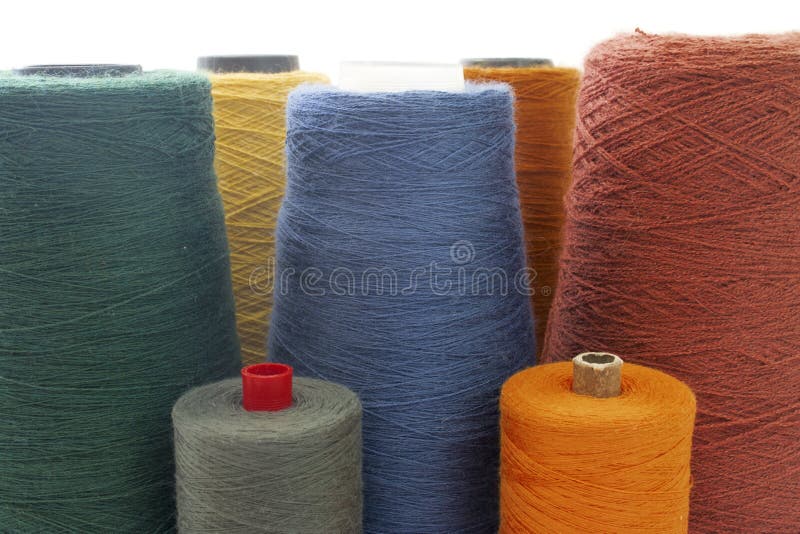 A Lot of Multicolored Yarn and Thread Stock Image - Image of textile ...