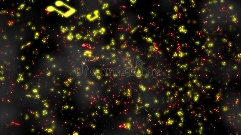A Lot of Musical Notes Floating in the Space. Stock Footage - Video of ...