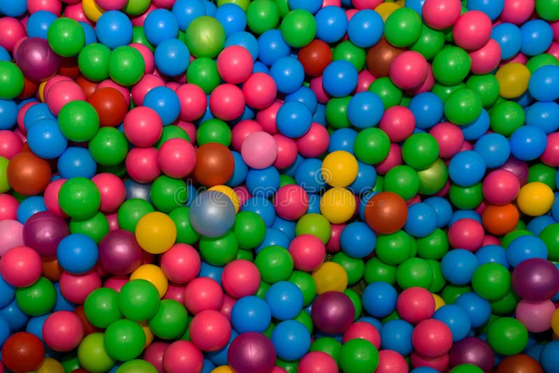A Lot of Plastic Colored Balls Stock Photo - Image of indoor, leisure ...