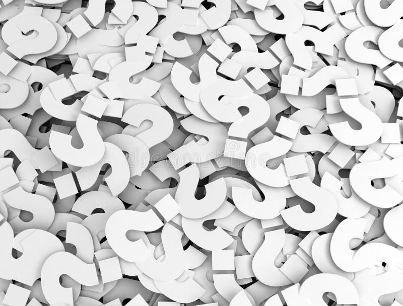 A Lot of Question Marks in a Big Pile Stock Illustration - Illustration ...