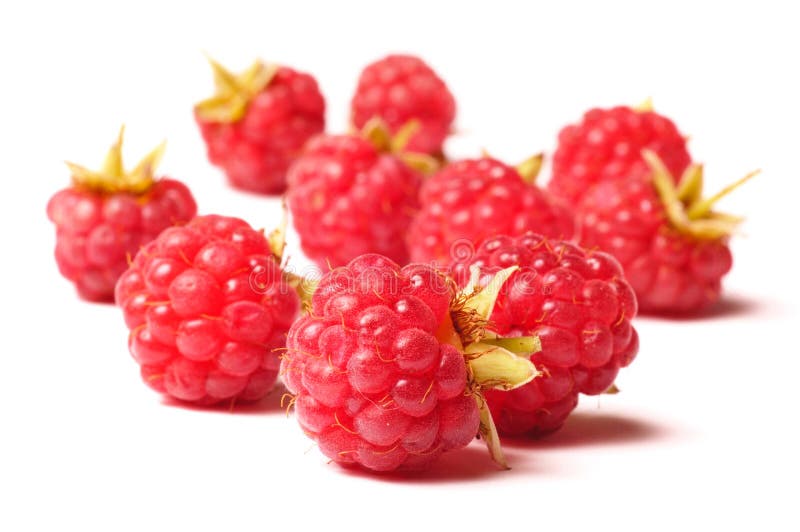 A Lot of Raspberry on White Stock Photo - Image of food, eatable: 20787932