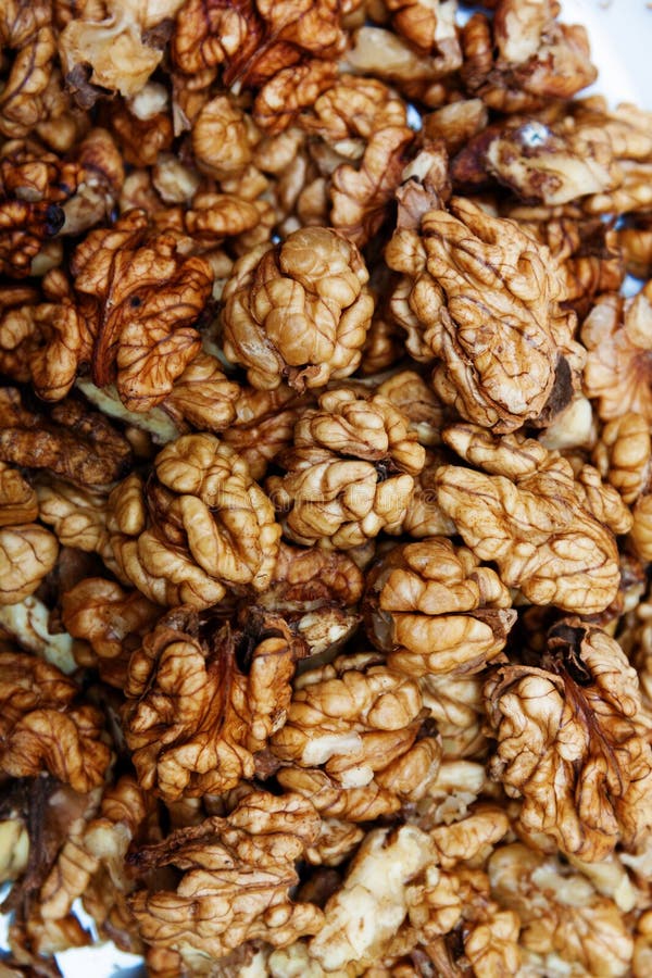 A Lot of Raw Wallnuts, Vertical Shot Stock Photo - Image of healthy ...