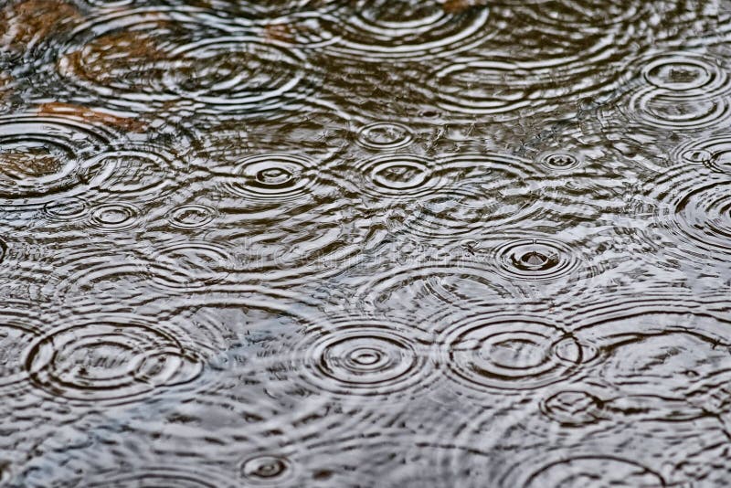 Rain drops on water stock image. Image of rain, closeup - 98845109