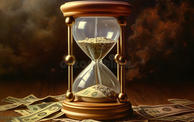 Lot S Dollar Notes Falling on the Floor Time Value of Money Background ...