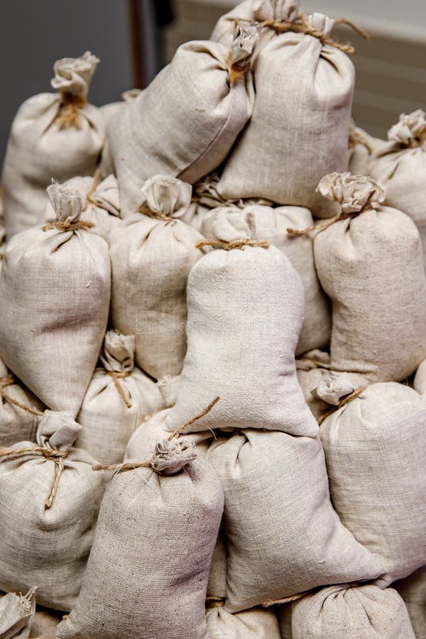 A lot of small rag bags stock photo. Image of design - 171619460