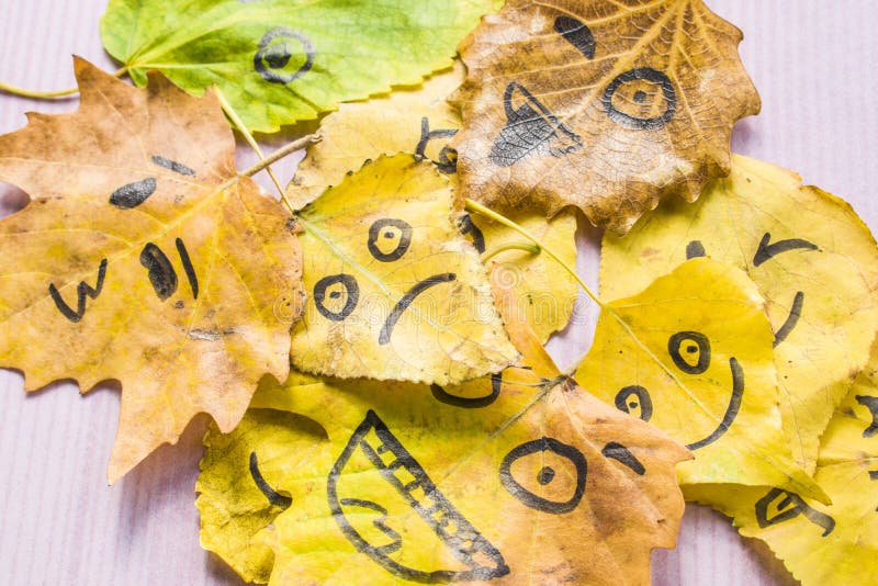 A lot of smiley leaves lie stock image. Image of fractals - 98794939