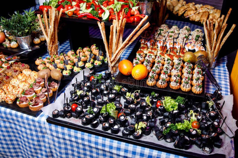 A Lot of Snacks on Event Catering Stock Photo - Image of canape, hotel ...