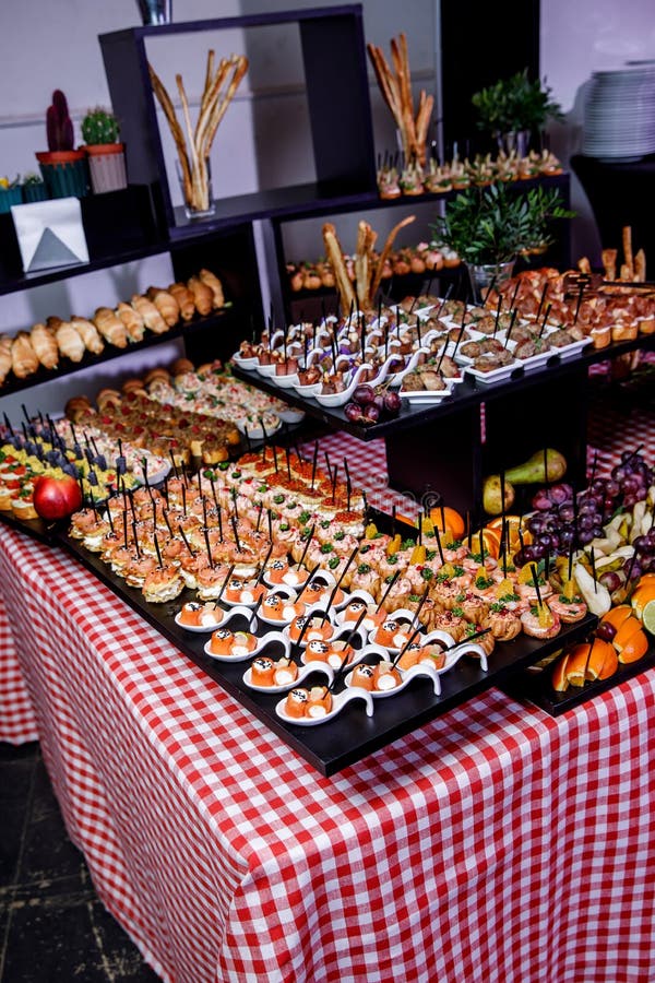 A Lot of Snacks on Event Catering Stock Photo - Image of canape, hotel ...