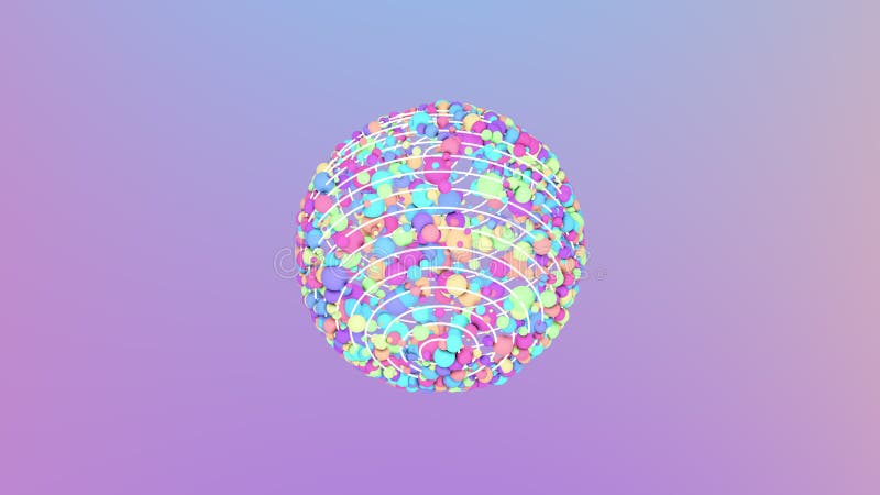 A Lot of Sphere in a Big One with Displacement Effects Stock Footage - Video of design, earth ...