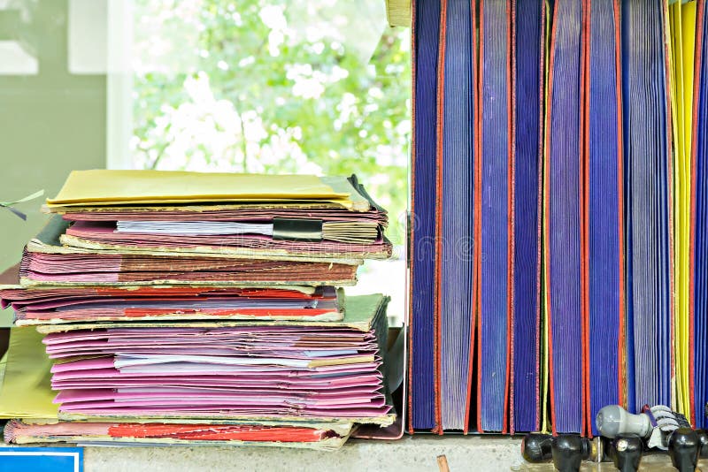 A Lot of Stack Document Folder Stock Image - Image of environment ...