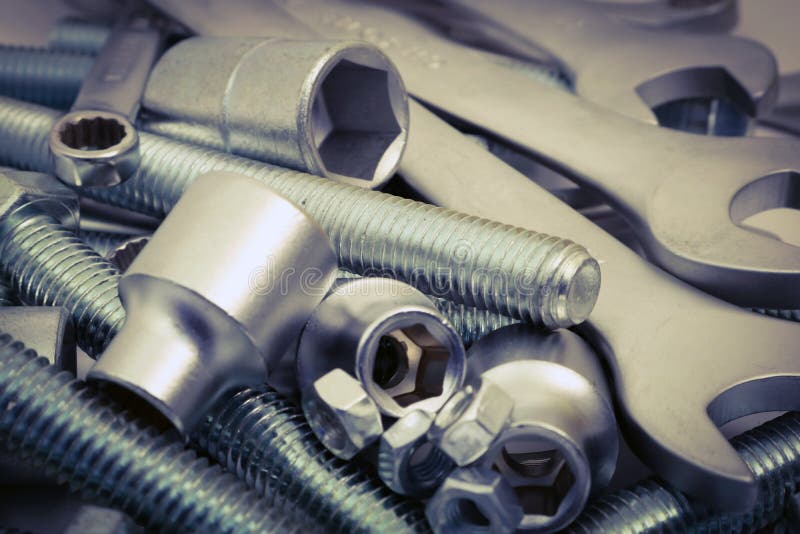 It is a Lot of Steel Tools and Details. Construction. Stock Image ...