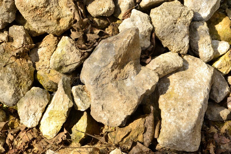 Stone from Limestone and Shale Isolated on White Background. Flat Stone ...