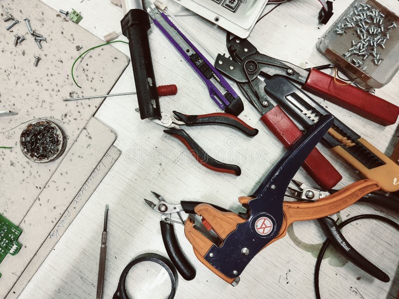 A Lot of Tools on the Work Table Editorial Photo - Image of work ...