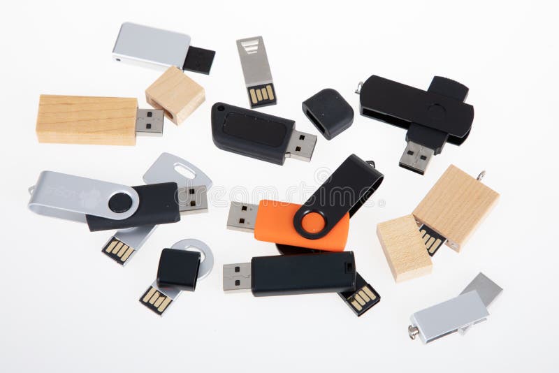 Multiple Usb Key Different for Template and Mock Up Stock Image - Image ...